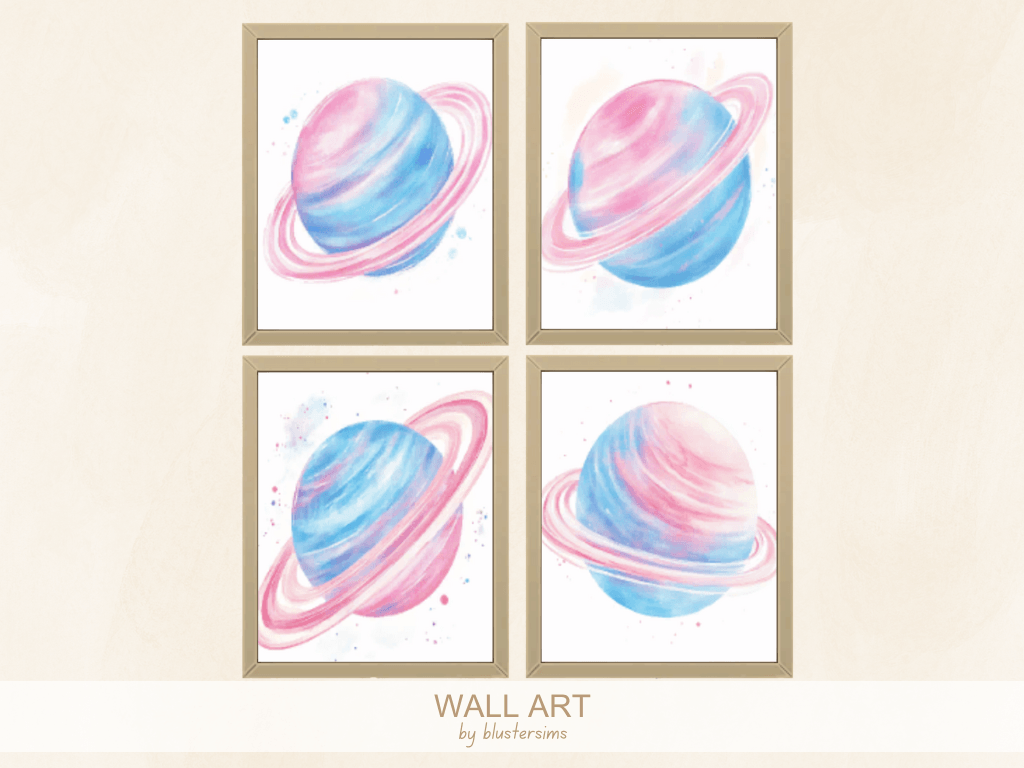 Pastel Jupiter Wall Art by BlusterSims - The Sims 4 Build / Buy ...