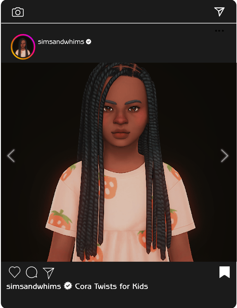Cora Hair Twists for Kids (marsosims) - The Sims 4 Create a Sim ...