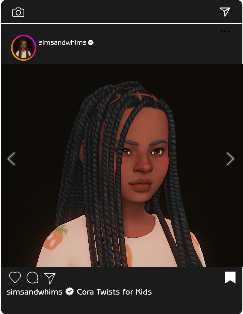 Cora Hair Twists for Kids (marsosims) - The Sims 4 Create a Sim ...