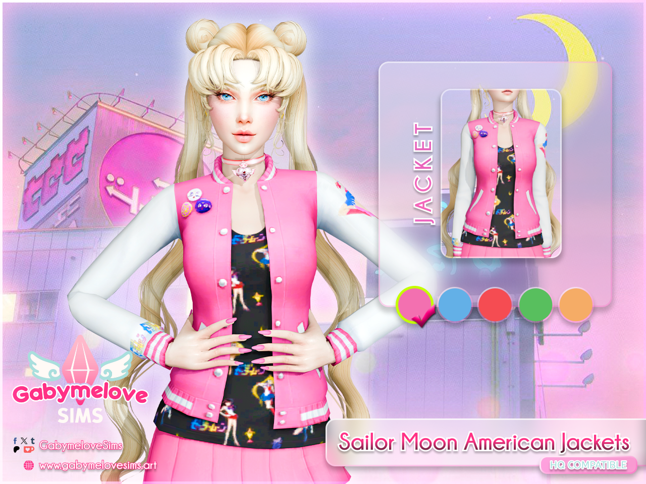 Sailor Moon American Jackets | UPDATED 2025 [HQ compatible] - The Sims ...