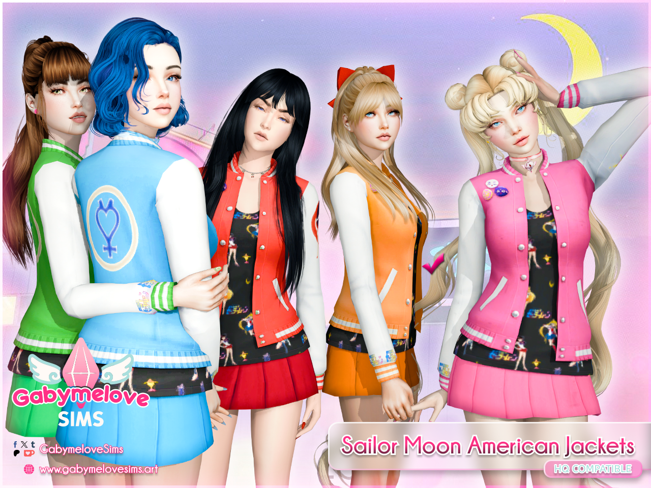 Sailor Moon American Jackets | UPDATED 2025 [HQ compatible] - The Sims ...