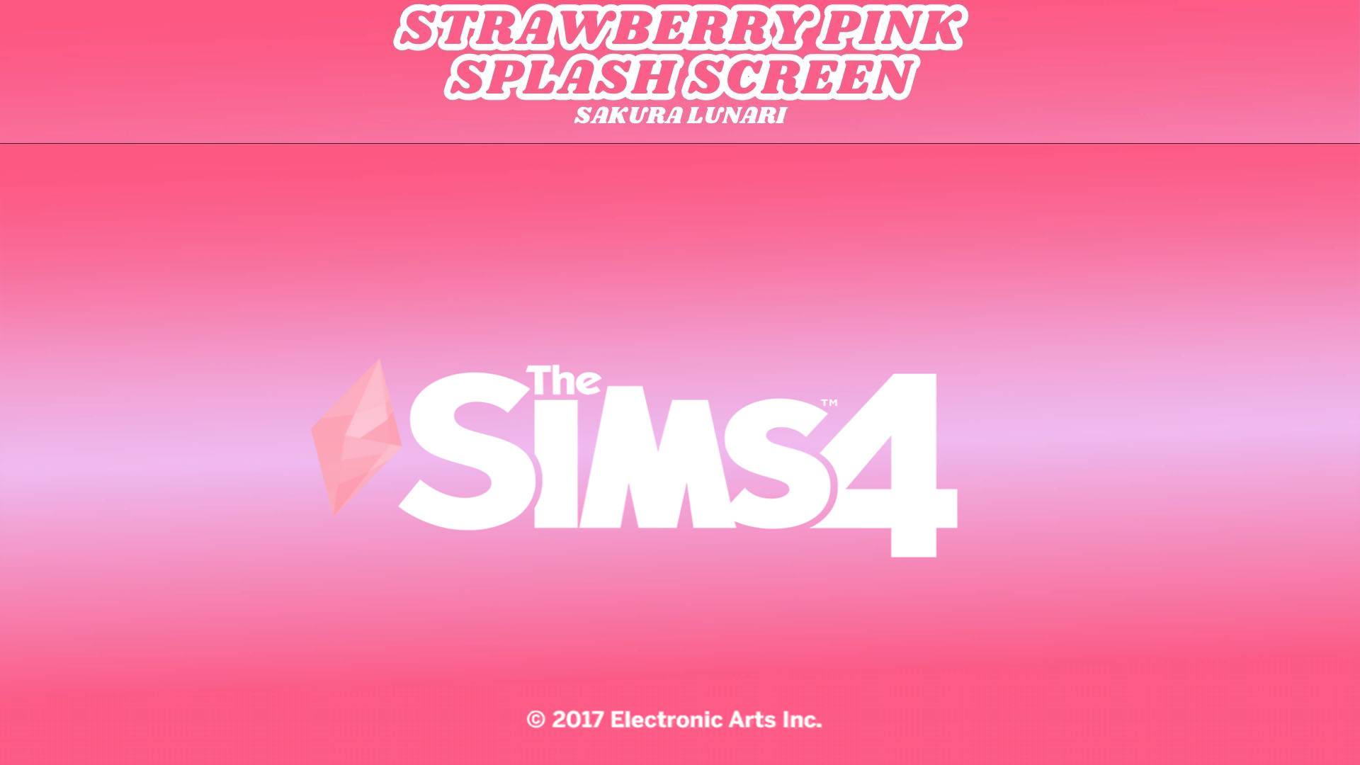 Strawberry Pink Splash Screen - Gallery - The Sims 4 Mods - CurseForge