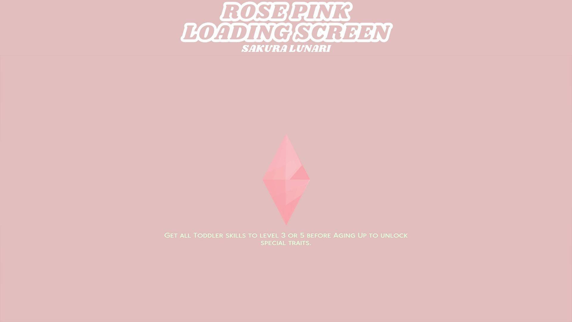Rose Pink Loading Screen - The Sims 4 Mods - CurseForge