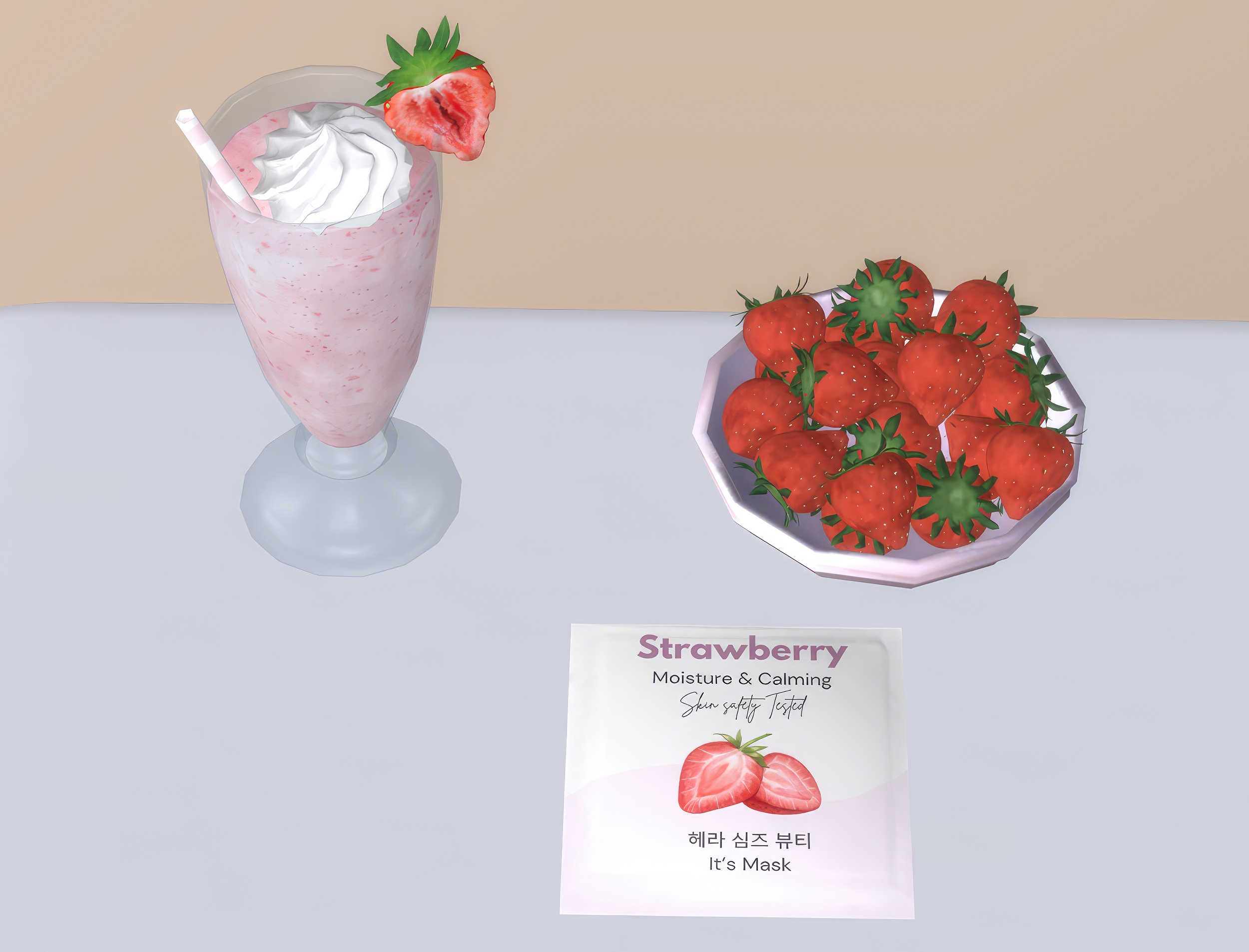Strawberry smoothie - set - Gallery - The Sims 4 Build / Buy - CurseForge