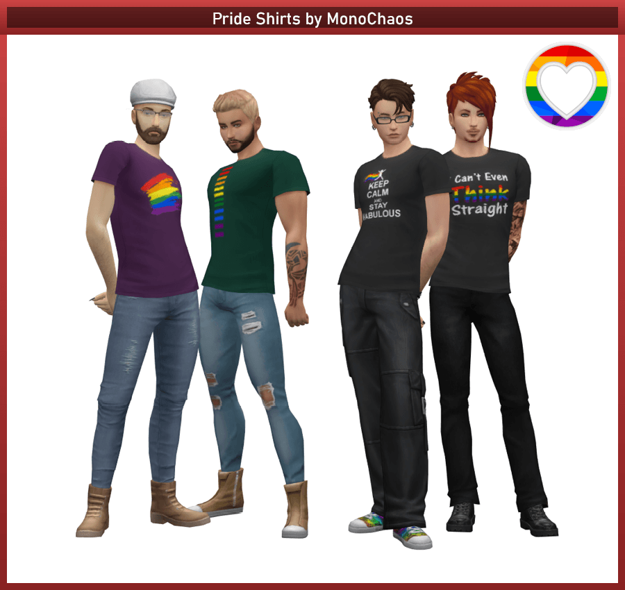 Pride Shirts - The Sims 4 Create a Sim - CurseForge
