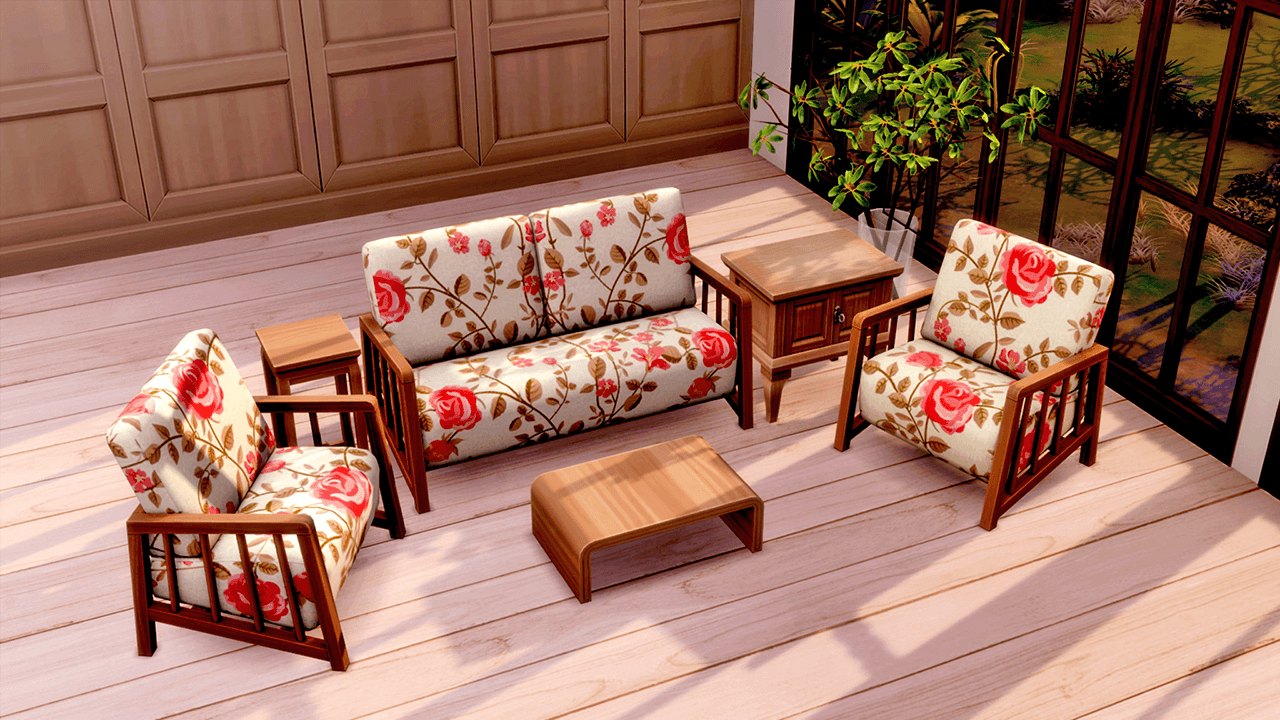 Floral Seating Set : Armchair - Gallery - The Sims 4 Build / Buy ...