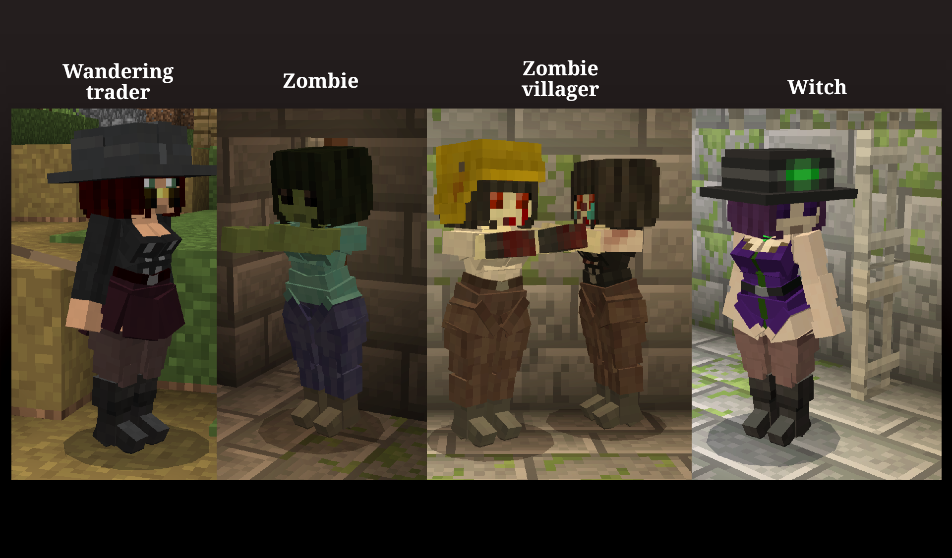 Village girls TP - Minecraft Bedrock Texture Packs - CurseForge