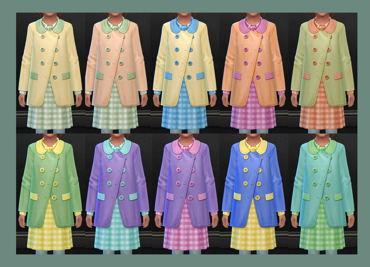 Sul Sul Spring Dress Coat - Child Female - Gallery - The Sims 4 Create ...