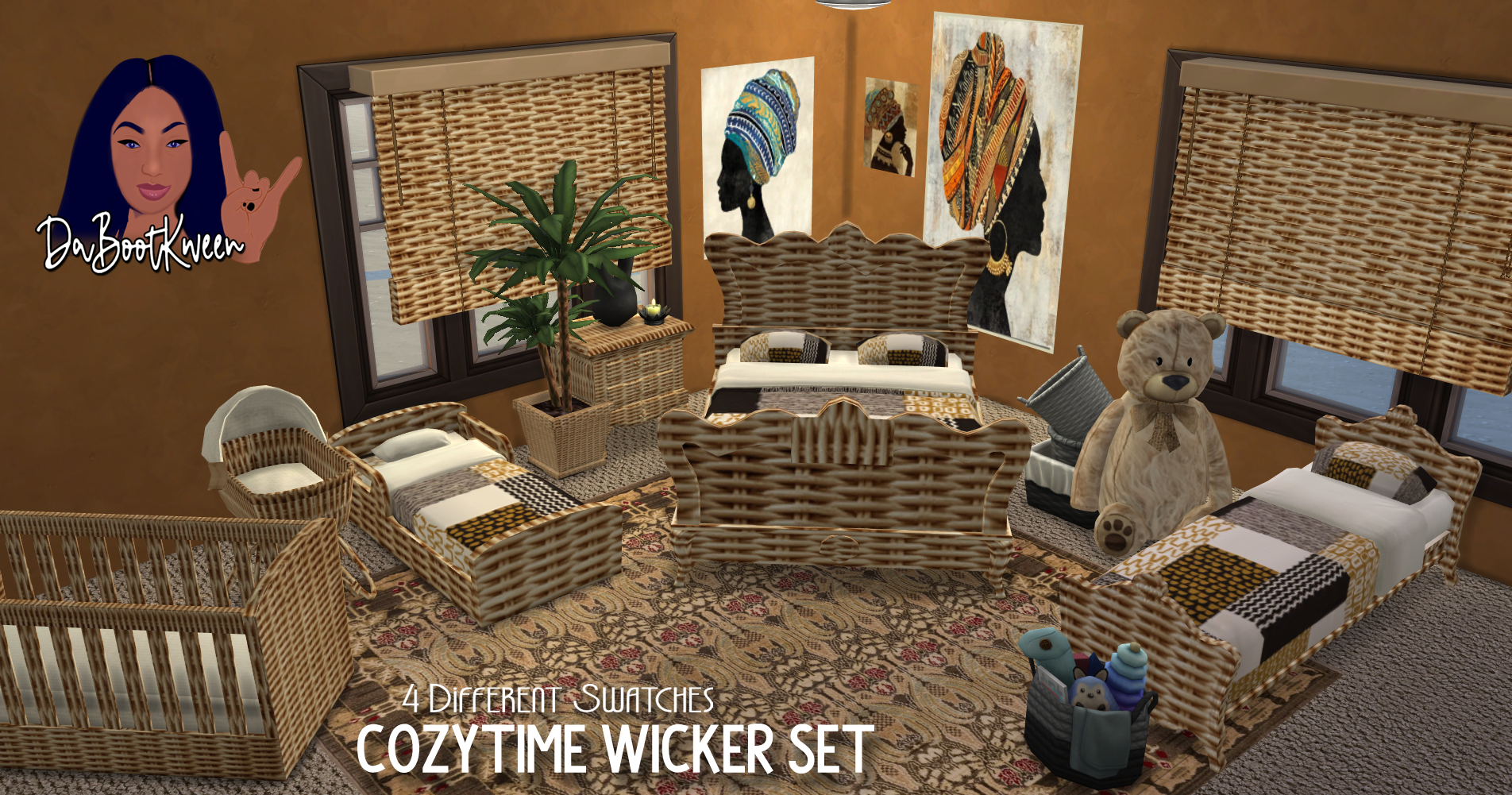 Wicker Bedroom Furniture Set - Gallery - The Sims 4 Build / Buy ...