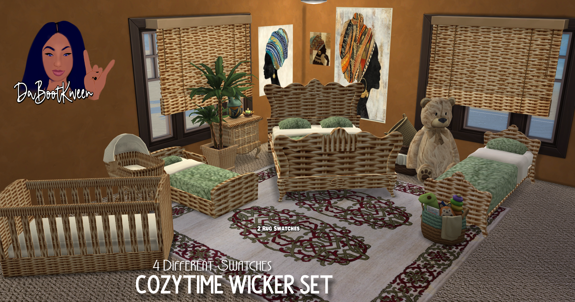 Wicker Bedroom Furniture Set - Gallery - The Sims 4 Build / Buy ...