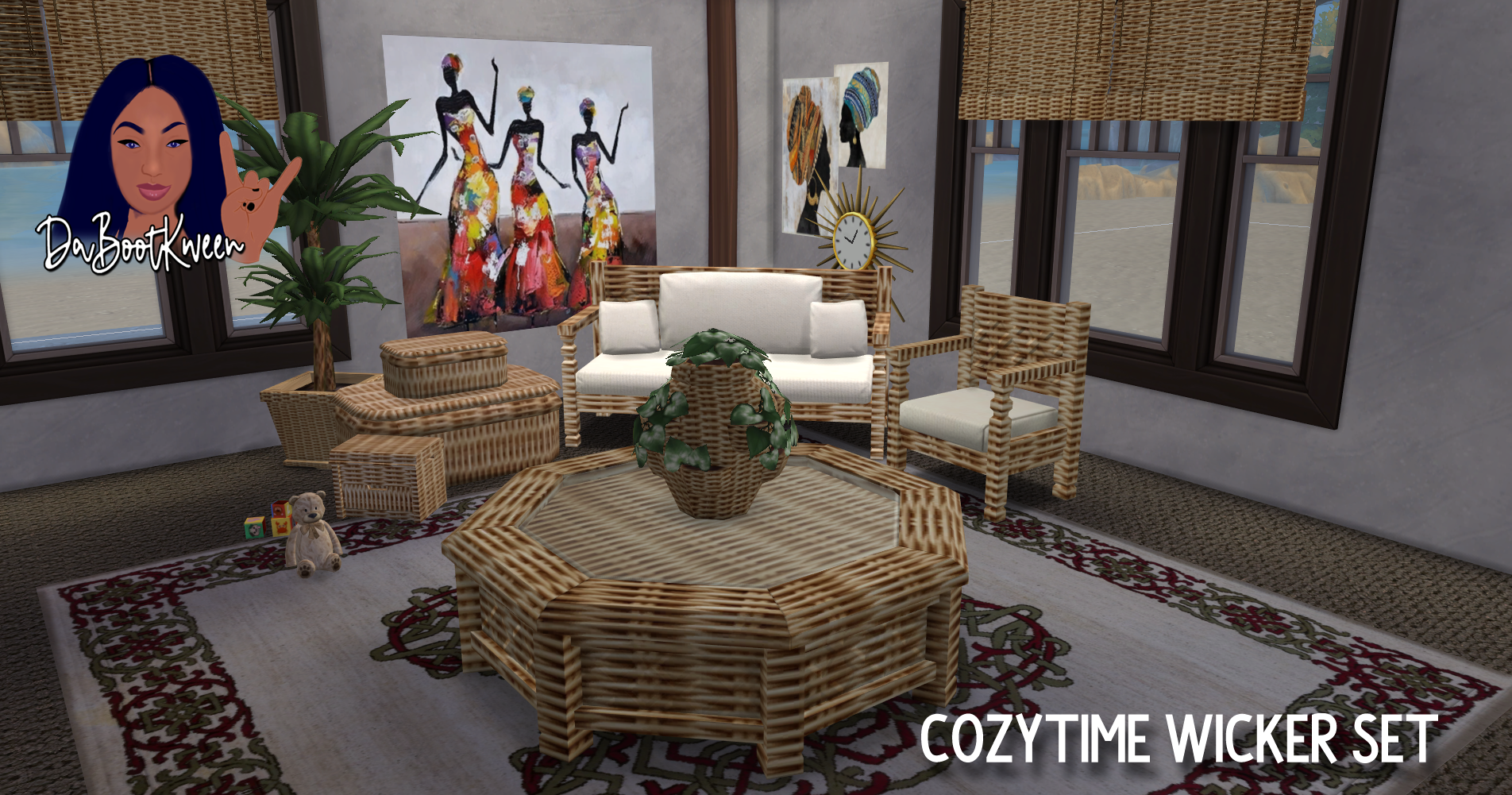 Wicker Livingroom Set - Gallery - The Sims 4 Build / Buy - CurseForge