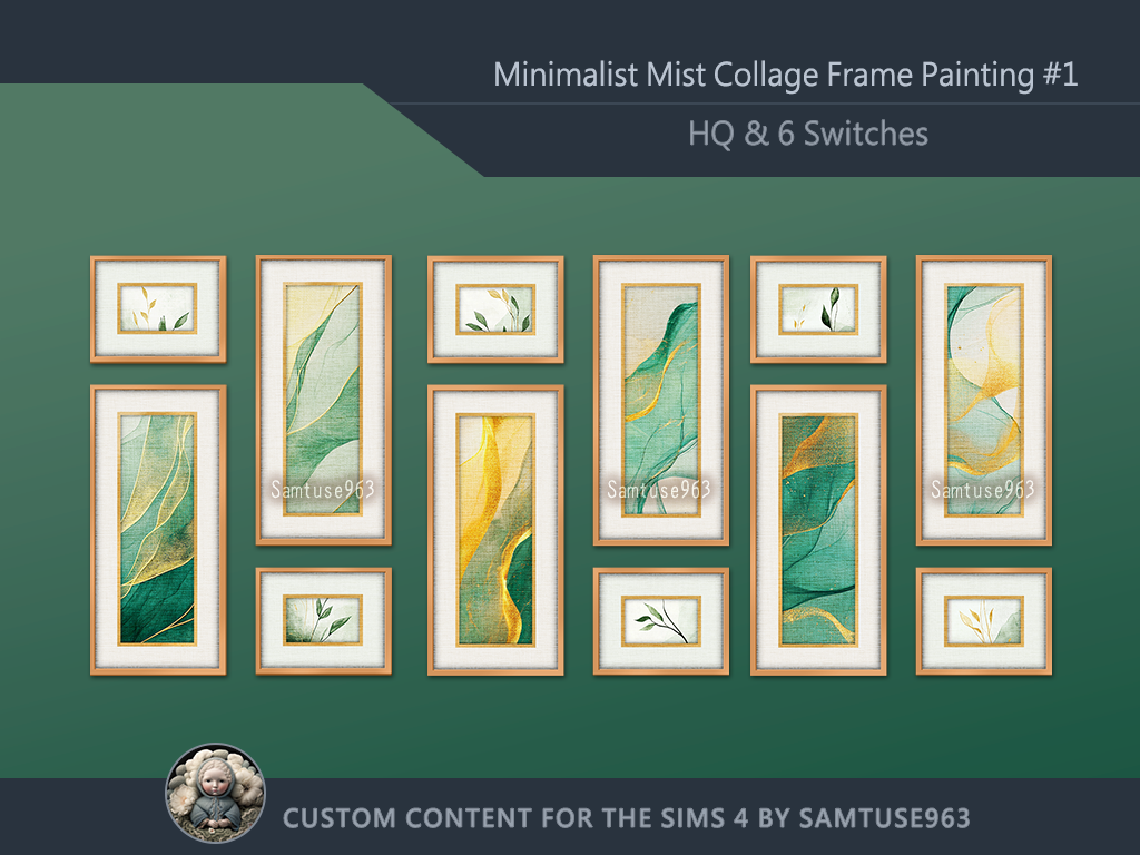 HQ Minimalist Mist Collage Frame Painting #1 Sellable Samtuse963 - The ...