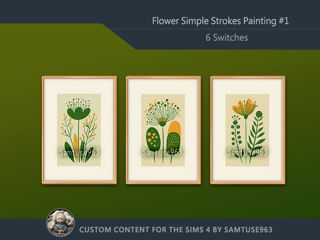 Flower Simple Strokes Painting #1 Sellable Extra A Samtuse963 - The ...