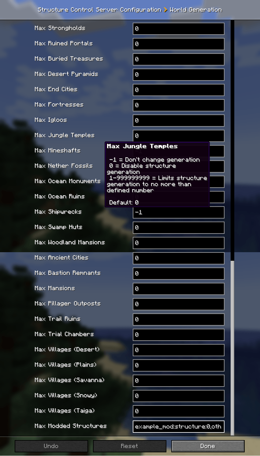 Structure Control: Ruined Portals, Villages, Stronghold, Nether Portal ...