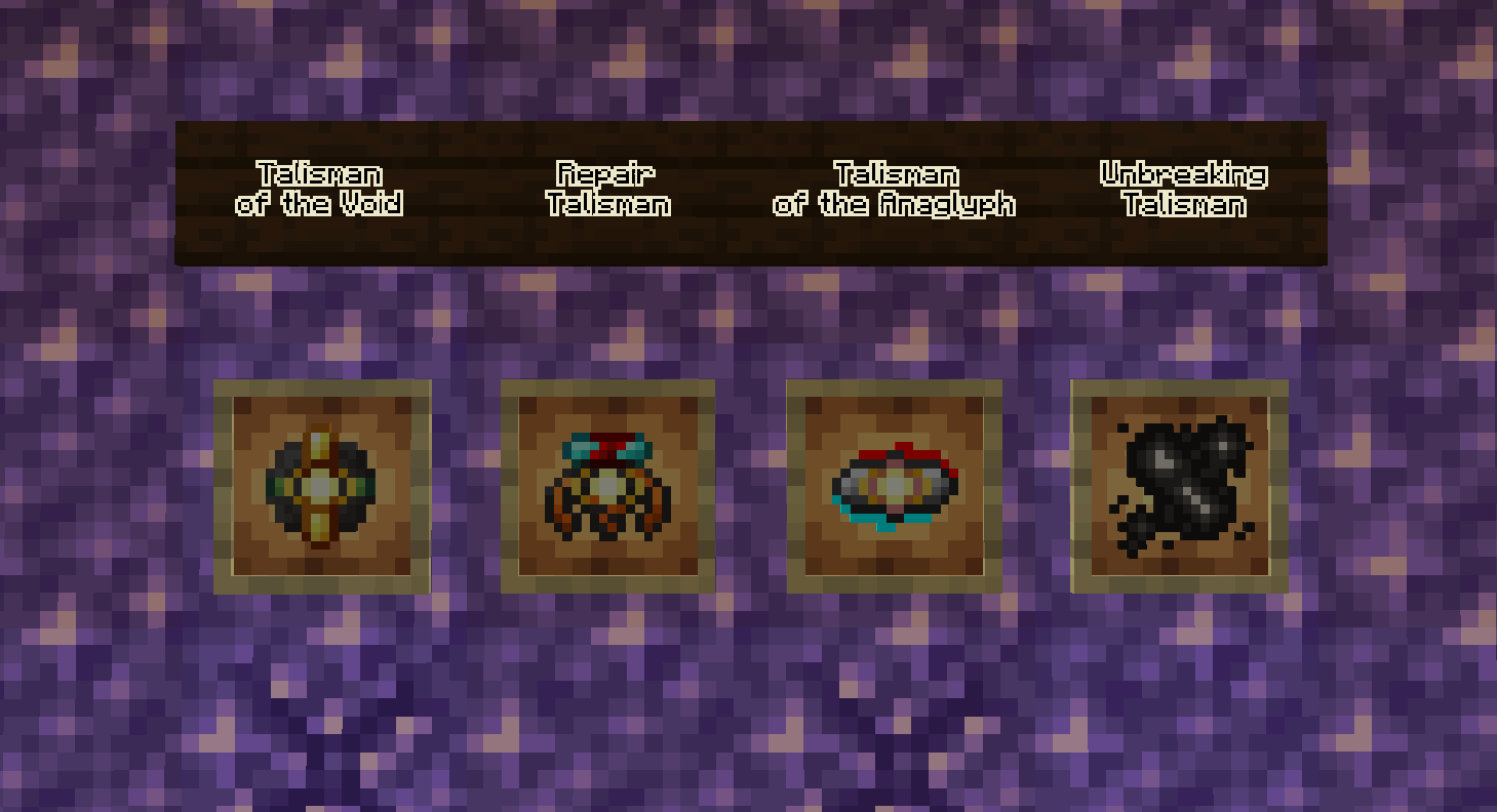 Talismans - Repair, Mending, Unbreakable - Minecraft Mods - CurseForge