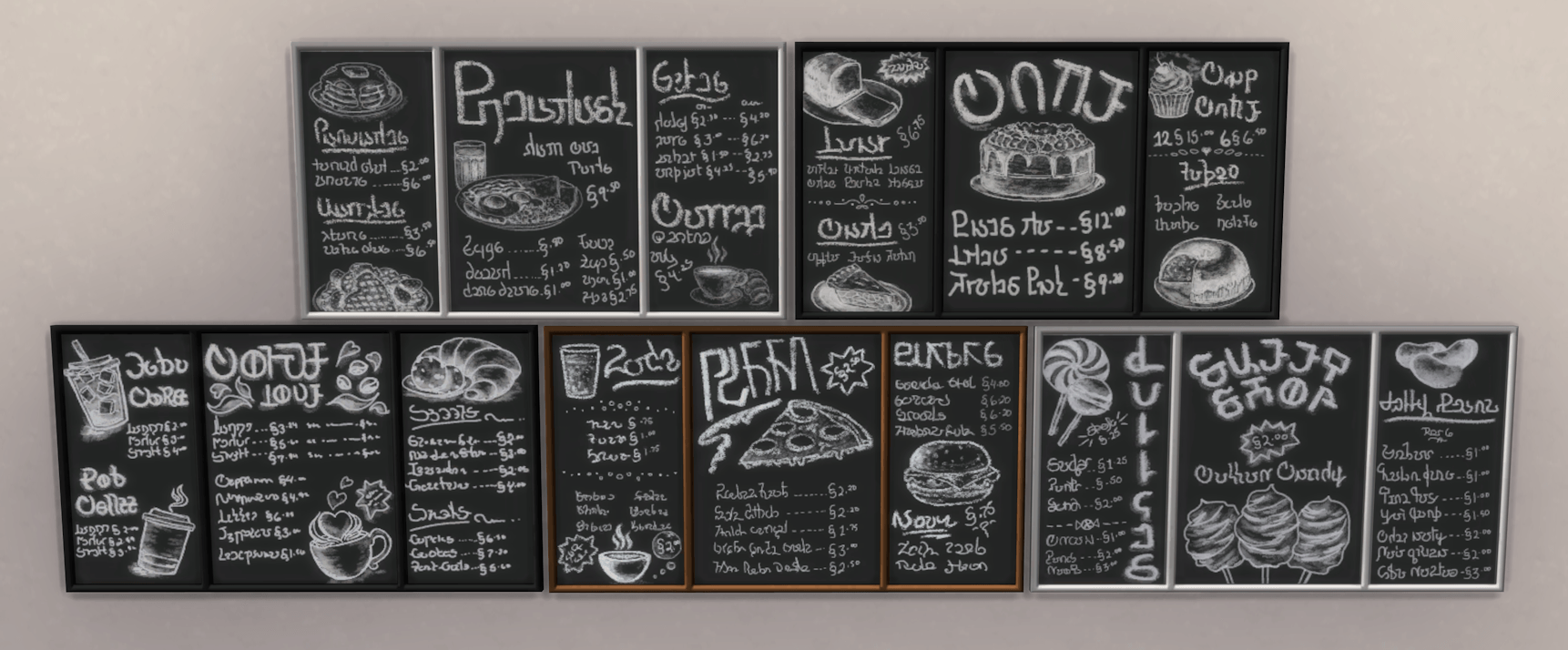 Chalkboard Menues - The Sims 4 Build / Buy - CurseForge