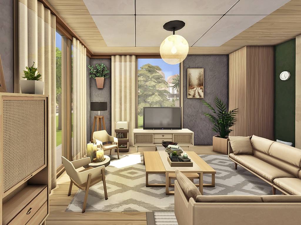 Modern Natural - Living Room 2 - Gallery - The Sims 4 Rooms / Lots ...