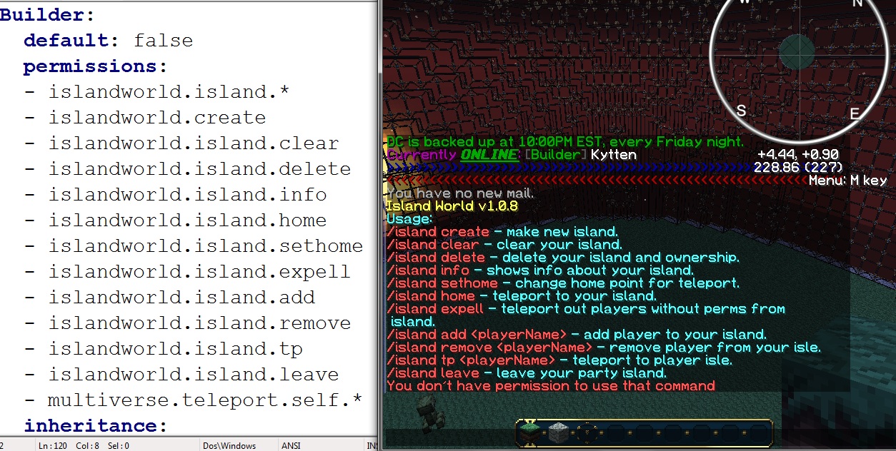 #2 Permissions - Issues - Island World (SkyBlock replacement) - Bukkit Plugins - Projects - Bukkit