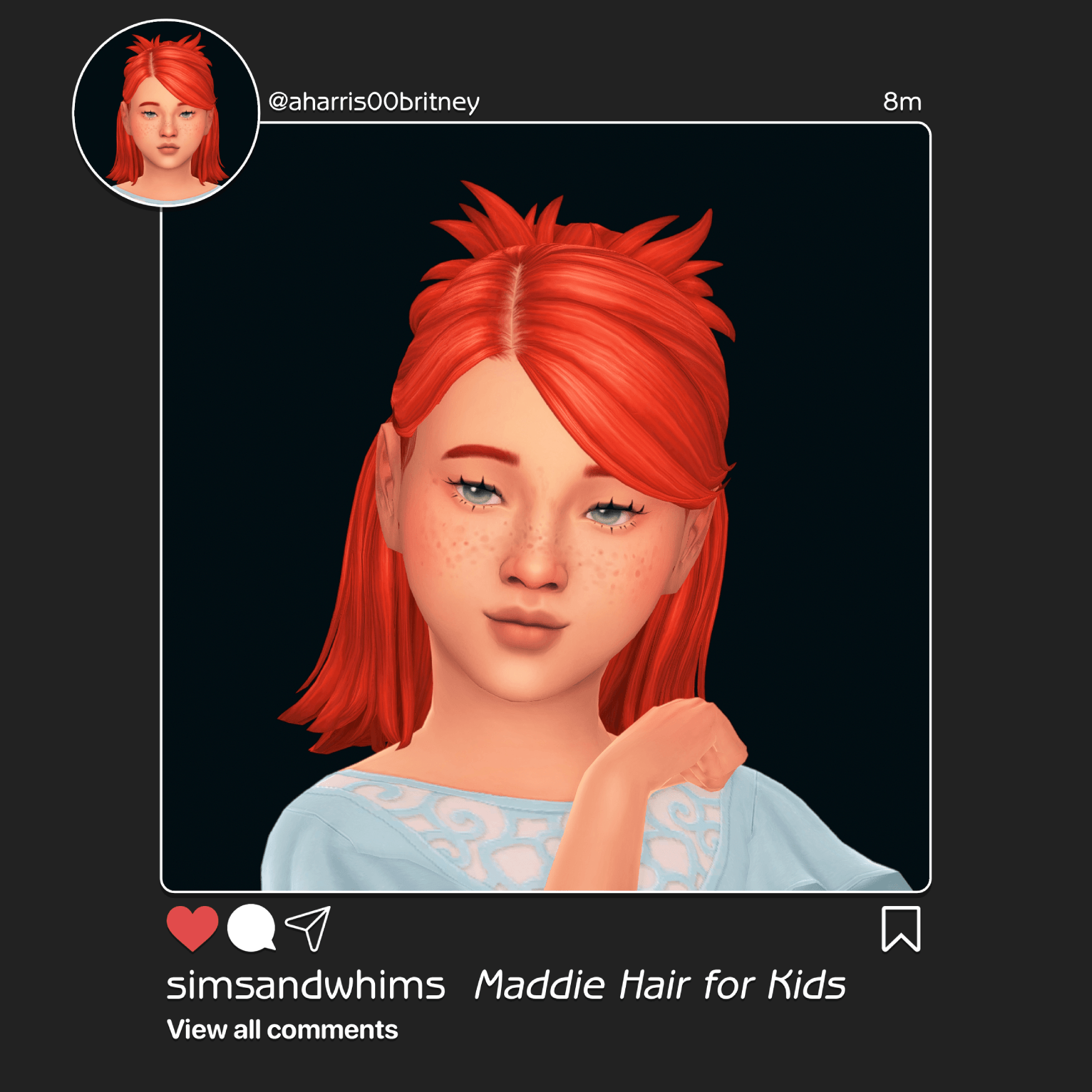 Maddie Hair for Kids (aharris00britney) - The Sims 4 Create a Sim ...