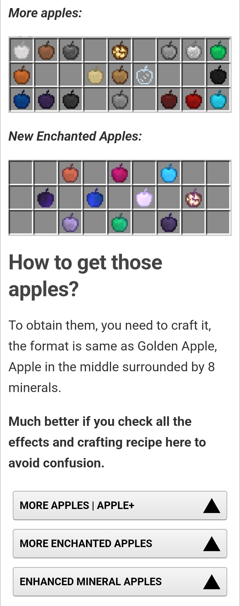 Expanded Apple+ | New food effects - Gallery - Minecraft Bedrock Addons ...