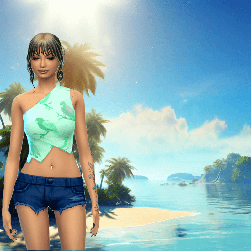 Aloha Crop Top - Gallery - The Sims 4 Create a Sim - CurseForge