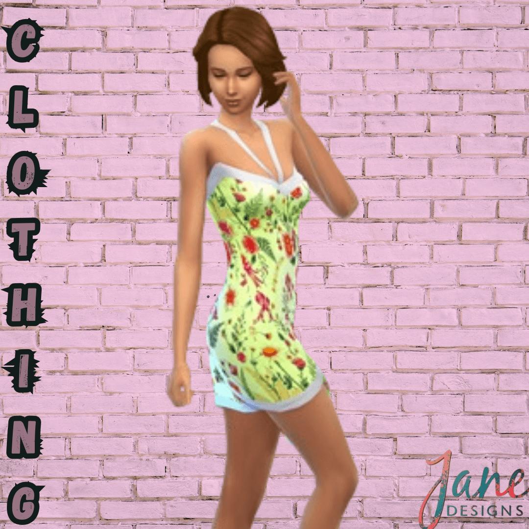 Easter dress - requires get to work - The Sims 4 Create a Sim - CurseForge
