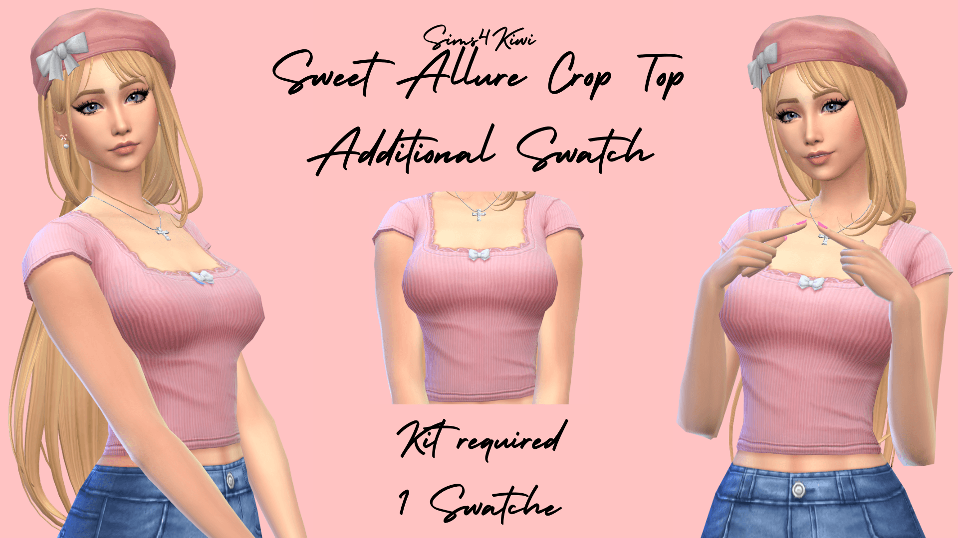 Sweet Allure Crop Top Additional Swatch - Gallery - The Sims 4 Create a ...
