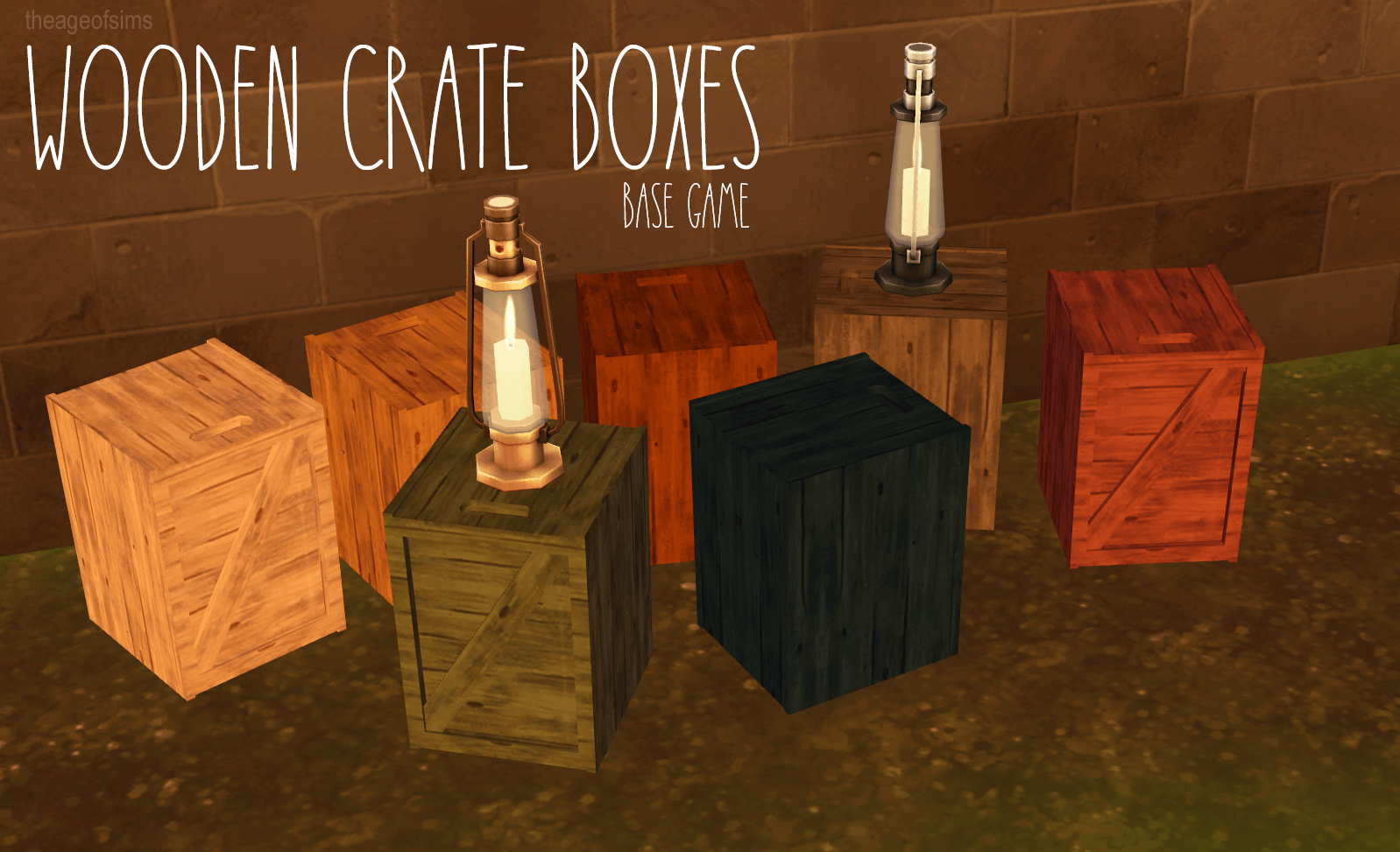 Wooden Crate Boxes [BASE GAME] - Gallery - The Sims 4 Build / Buy ...
