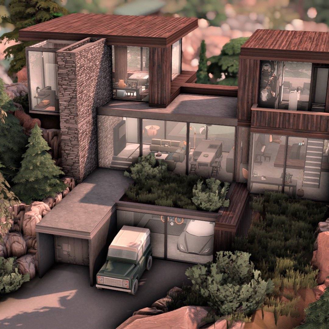 Modern Cliff Mansion - Gallery - The Sims 4 Rooms / Lots - CurseForge
