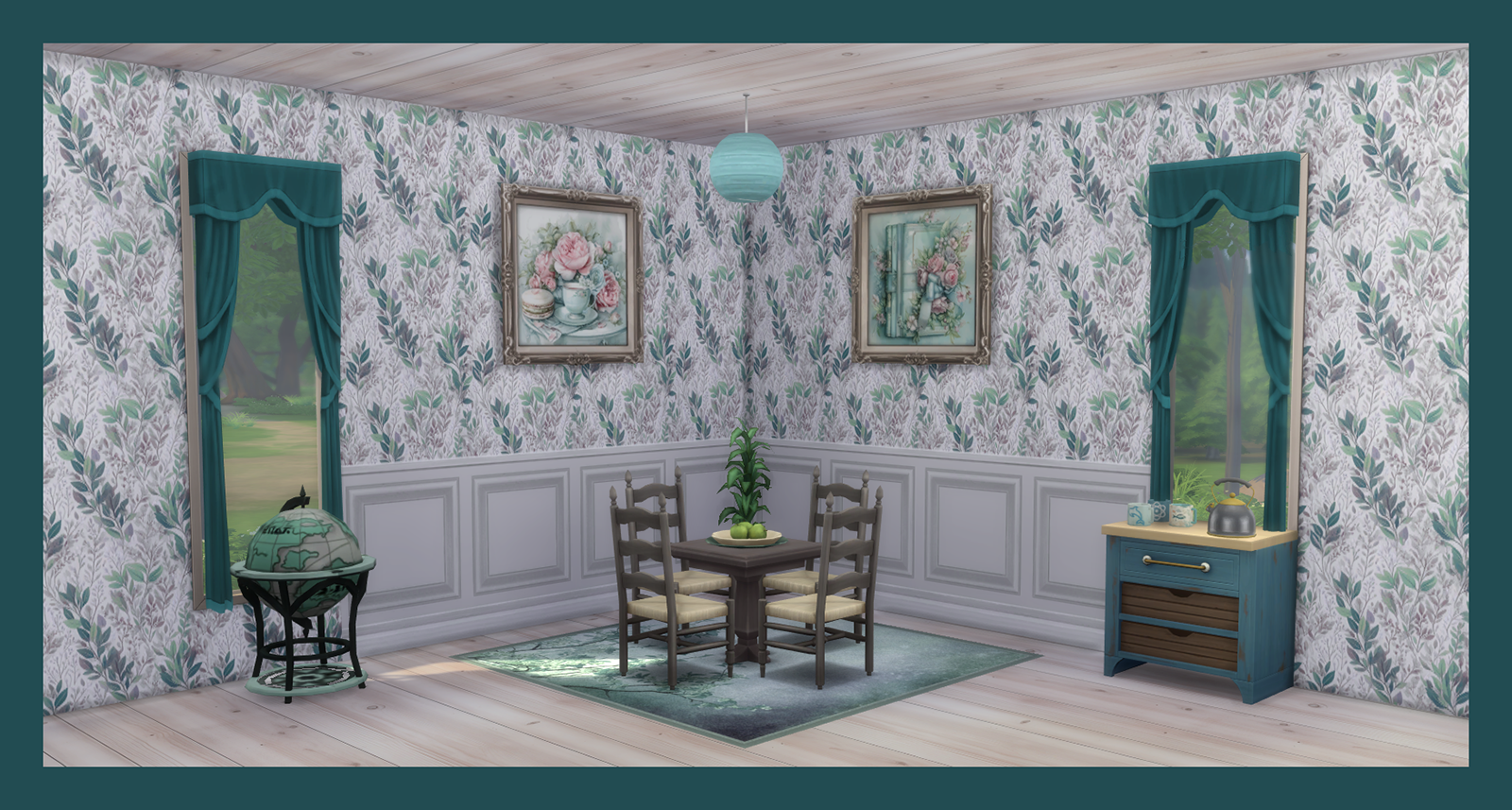Boldly Floral Walls and Subtle Spring Rugs - Gallery - The Sims 4 Build ...