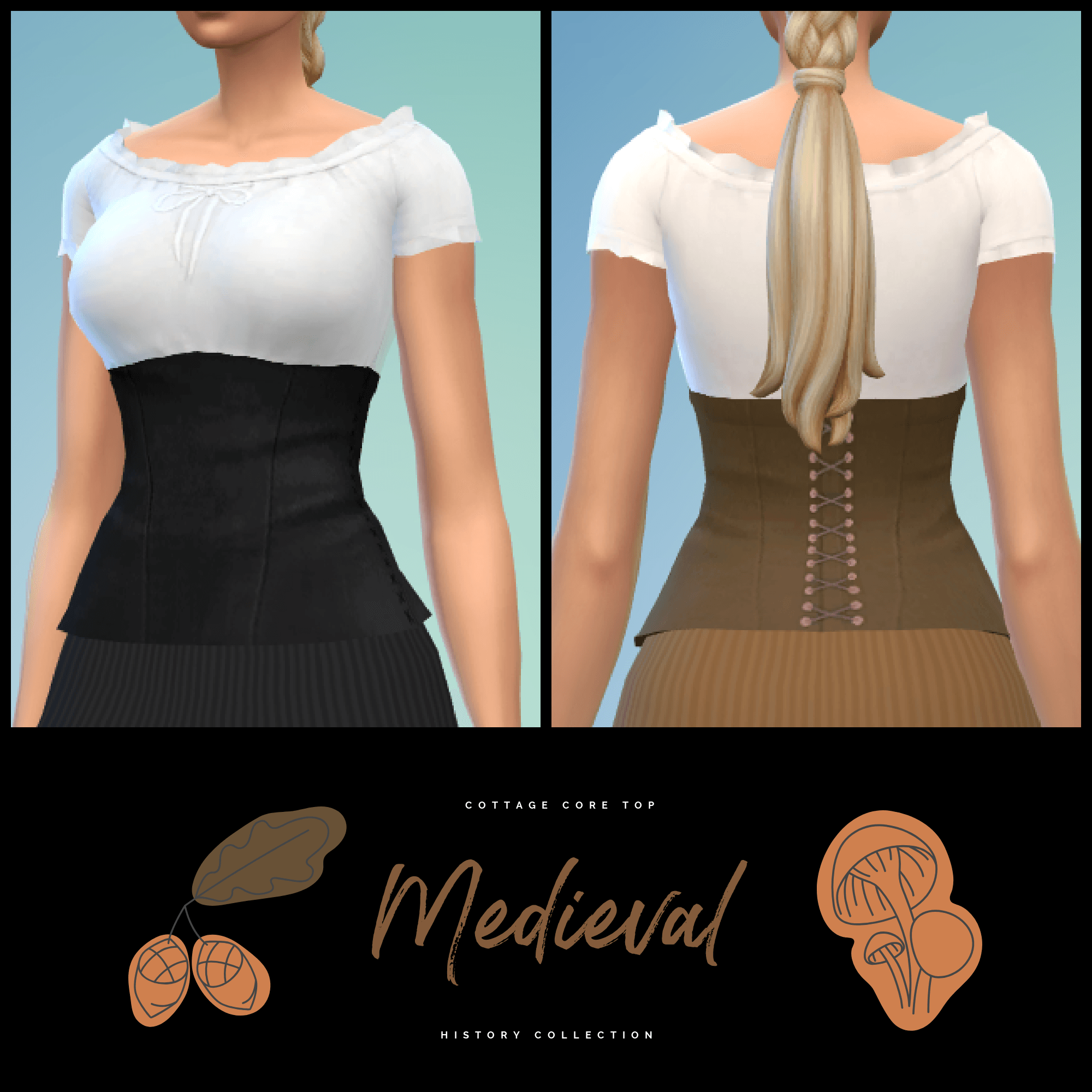 Medieval Cottage Core Corset Top - History Collection - The Sims 4 ...