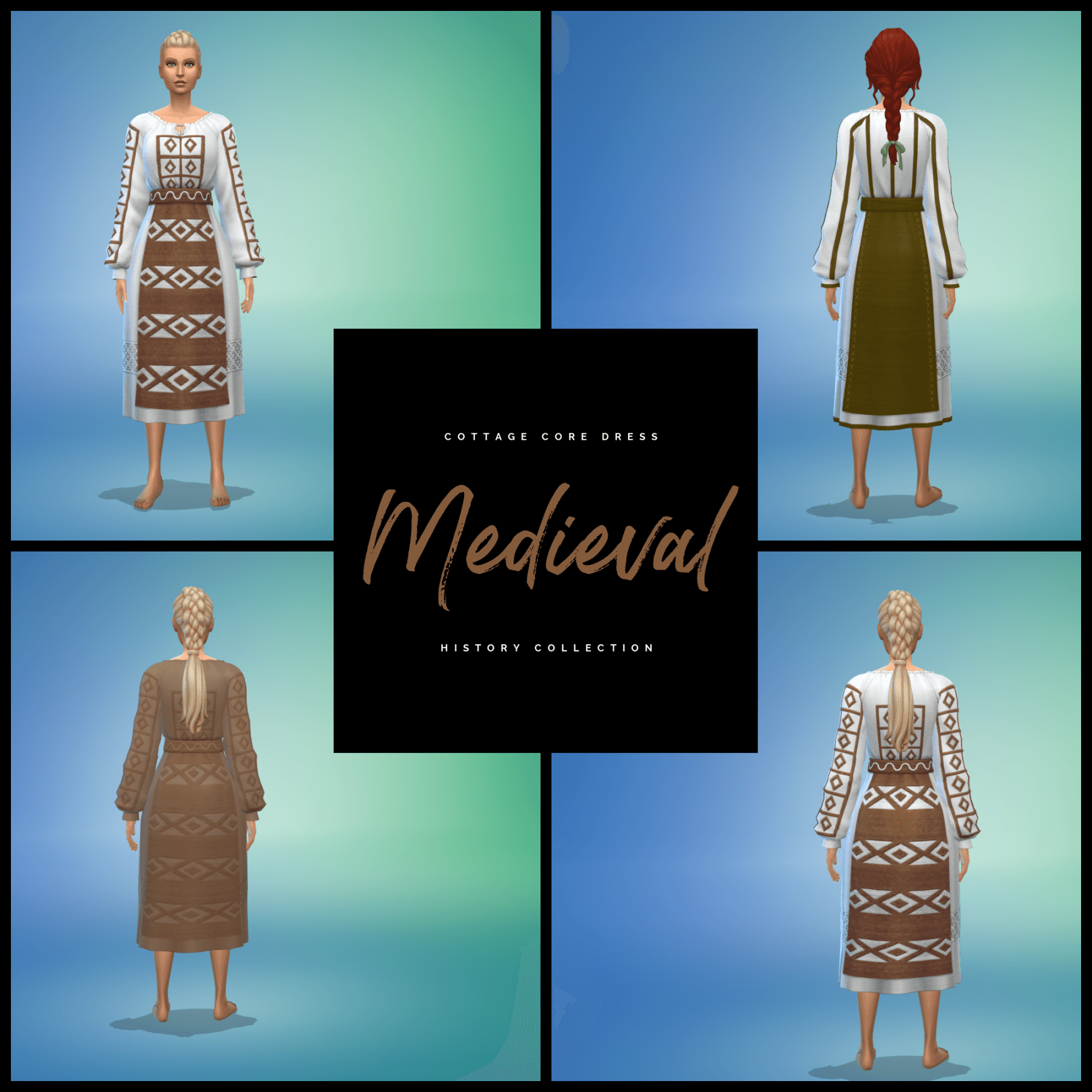 Medieval Cottage Core Peasant & Viking Dress - History Collection - The ...