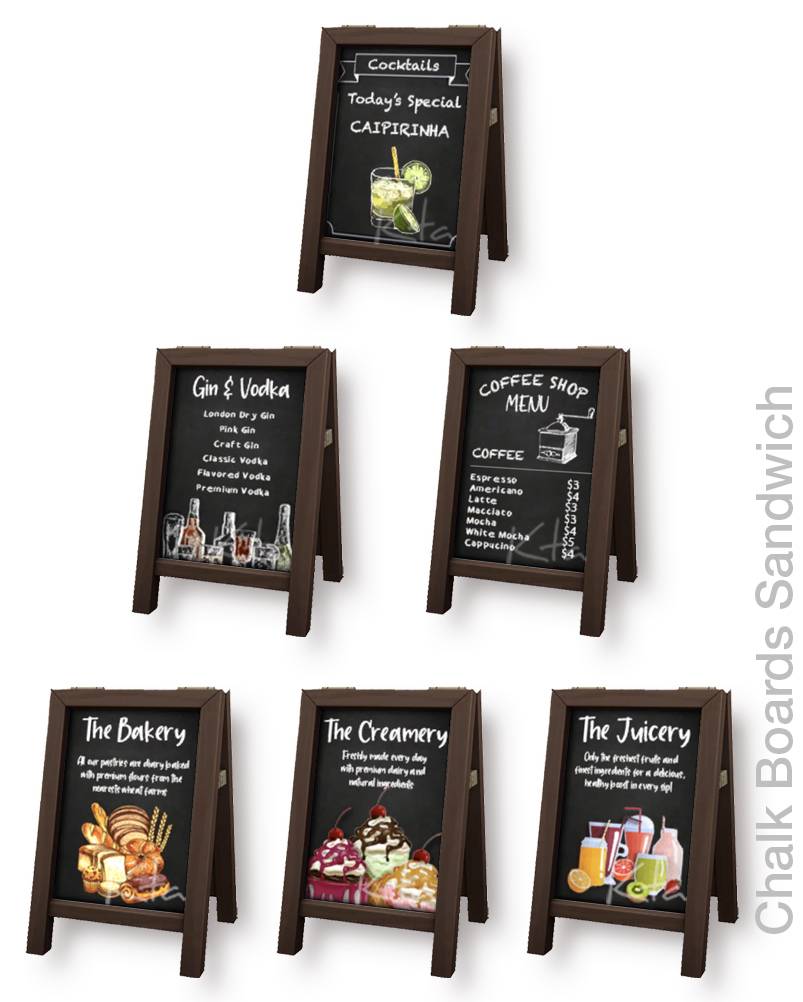 [kta] Chalk Boards 1 - Gallery - The Sims 4 Build / Buy - CurseForge