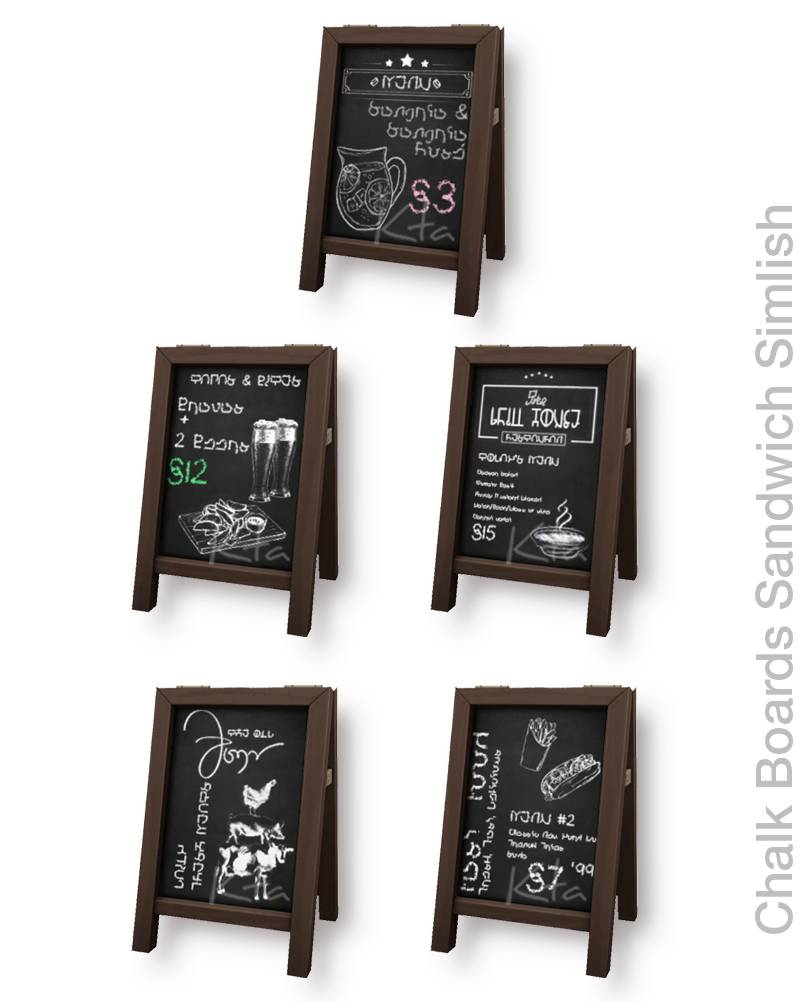 [kta] Chalk Boards 1 - Gallery - The Sims 4 Build / Buy - CurseForge