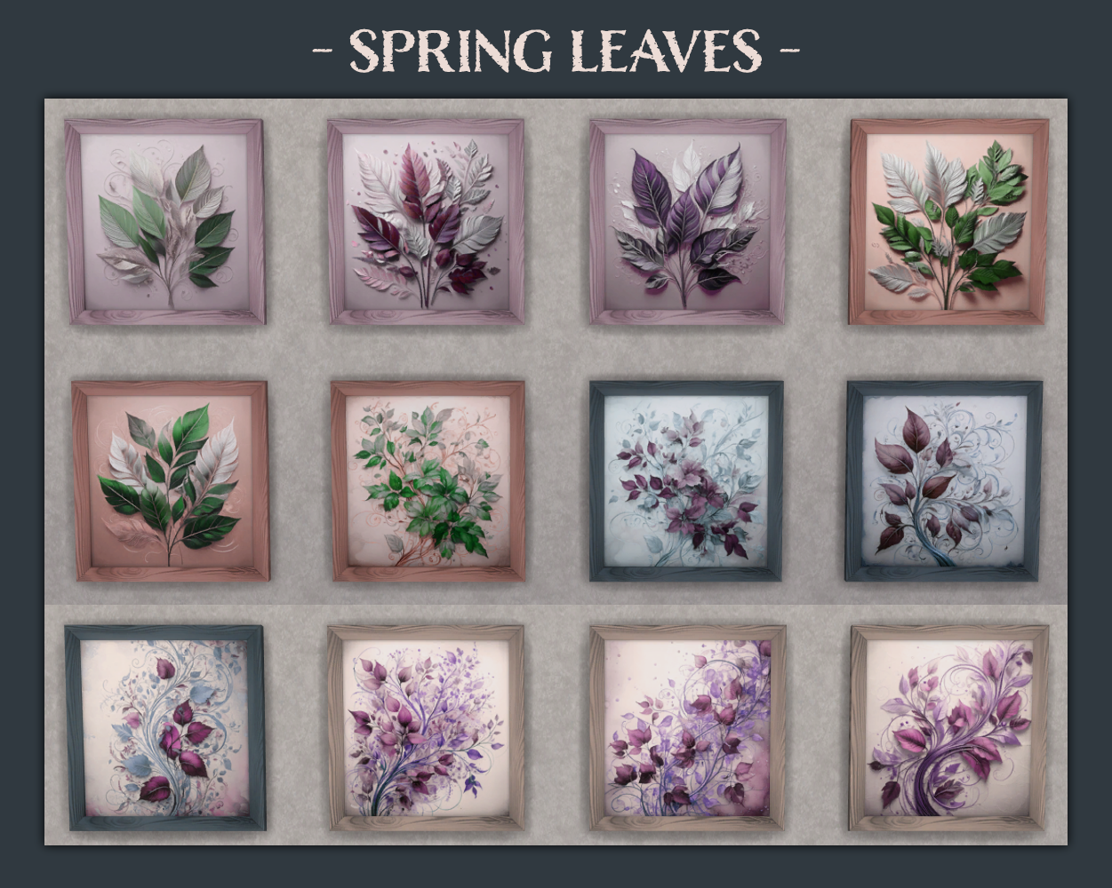 Spring Paintings Bundle - 7 Packages - Gallery - The Sims 4 Build / Buy ...