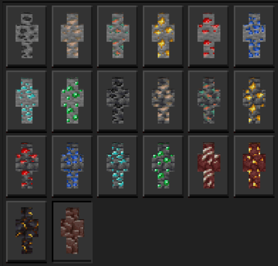 Ore Skinpack - Gallery - Minecraft Bedrock Skins - CurseForge