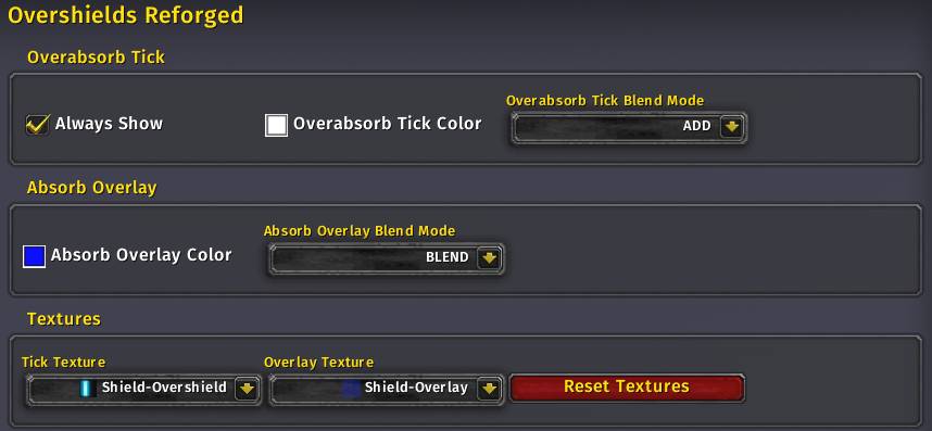Overshields Reforged - Gallery - World of Warcraft Addons - CurseForge