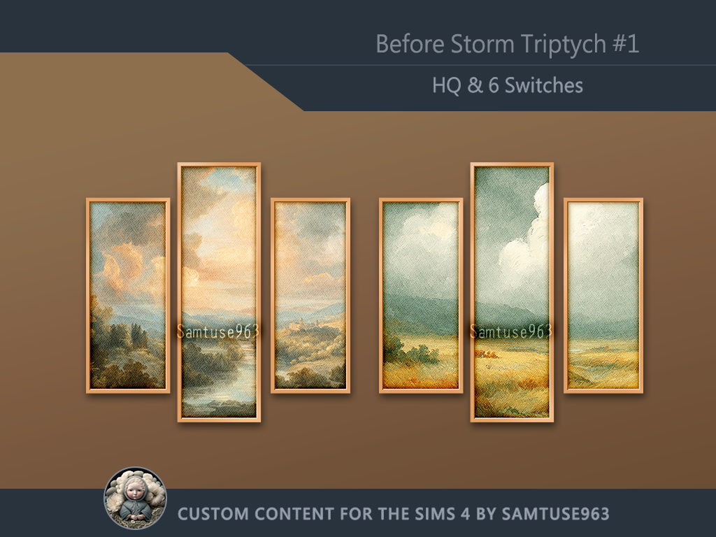 HQ Before Storm Triptych #1 Extra B Samtuse963 - The Sims 4 Build / Buy - CurseForge