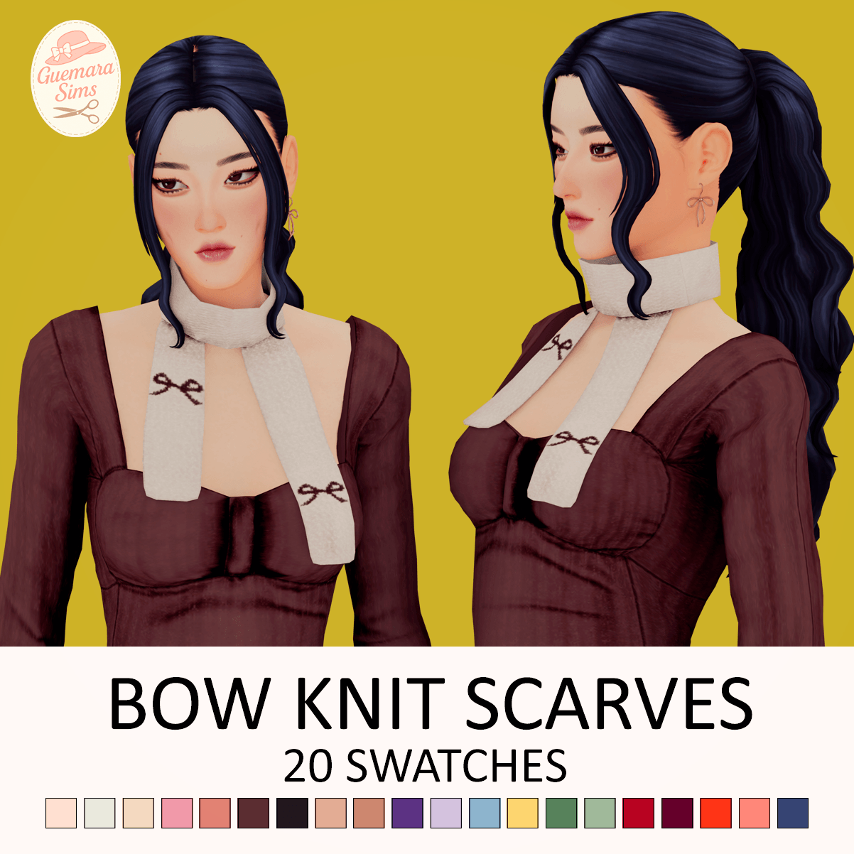Bow knit scarves - Gallery - The Sims 4 Create a Sim - CurseForge