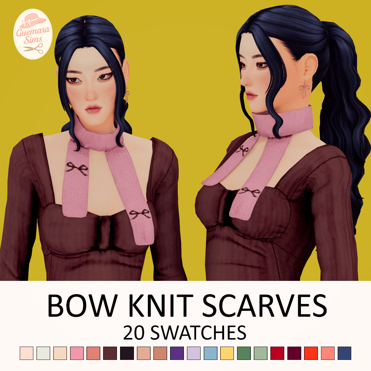 Bow knit scarves - Gallery - The Sims 4 Create a Sim - CurseForge