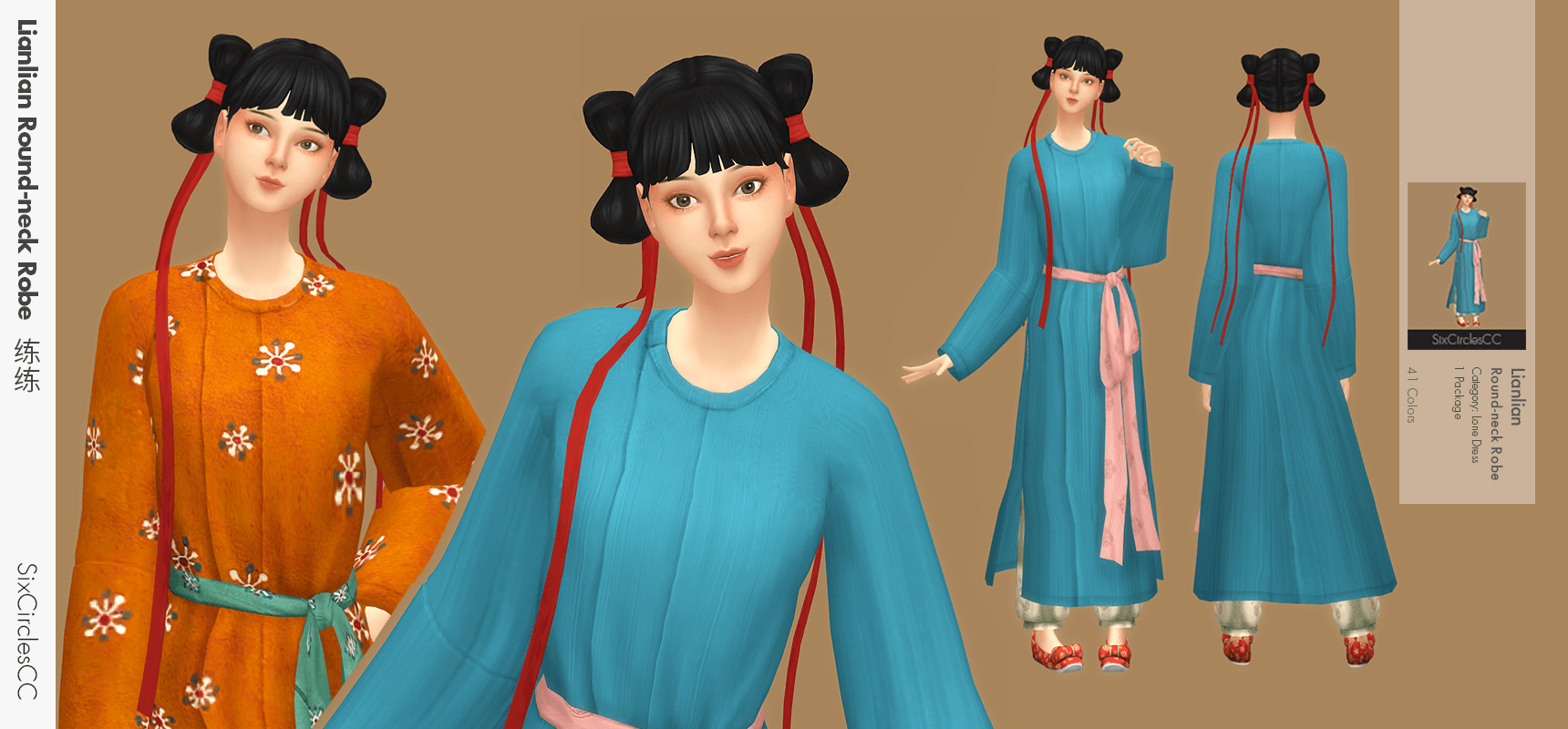 [SixCirclesCC] Chinese Hanfu - Lianlian - Gallery - The Sims 4 Create a ...