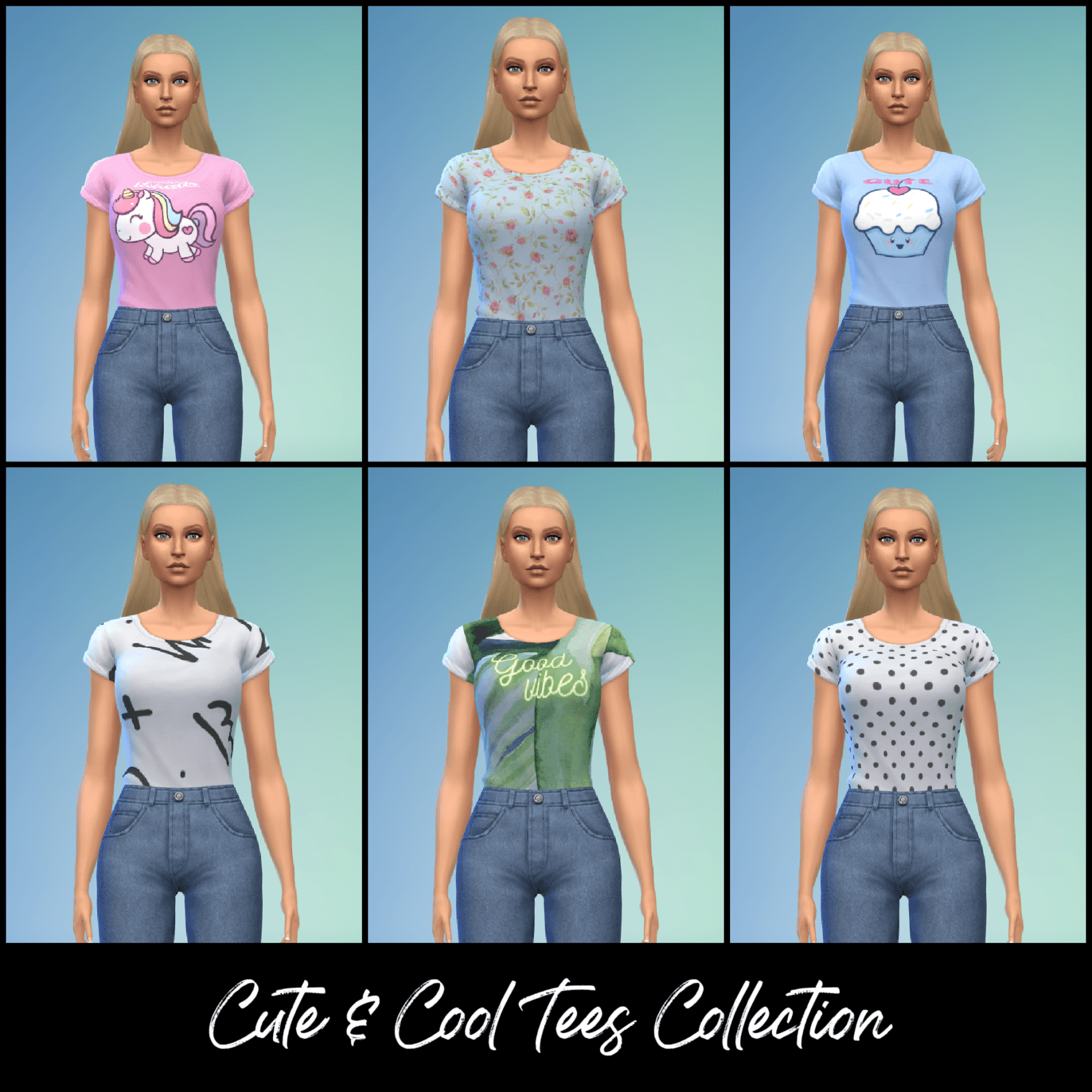 Cute & Cool Tees - "Must Have" - Collection - The Sims 4 Create a Sim ...