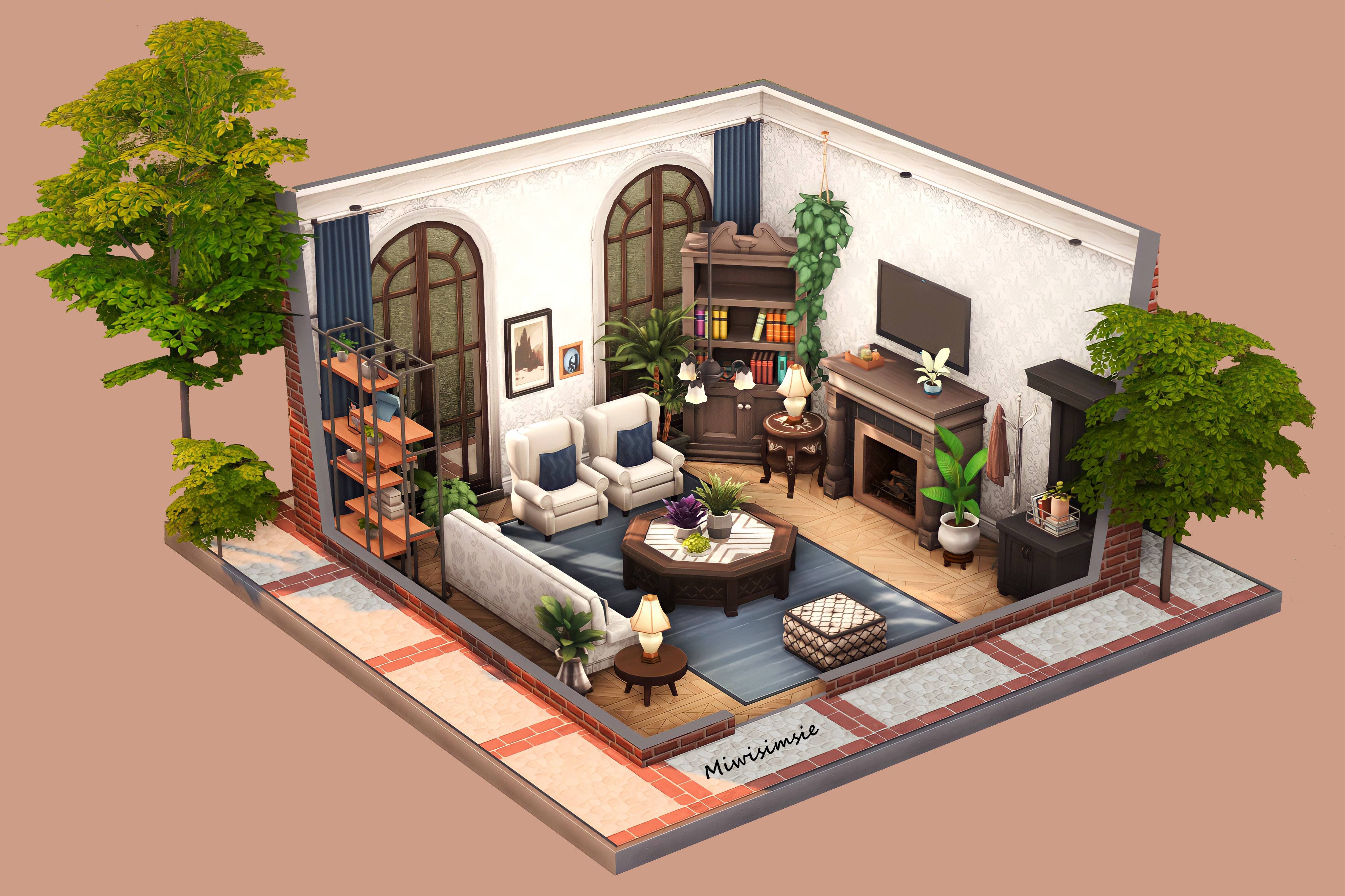 Eri Classic Living Room NO CC - Gallery - The Sims 4 Rooms / Lots - CurseForge