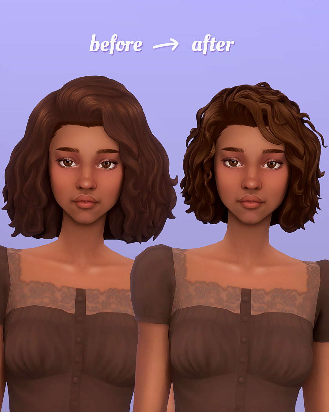 Curly hair refreshed (standalone) - The Sims 4 Create a Sim - CurseForge