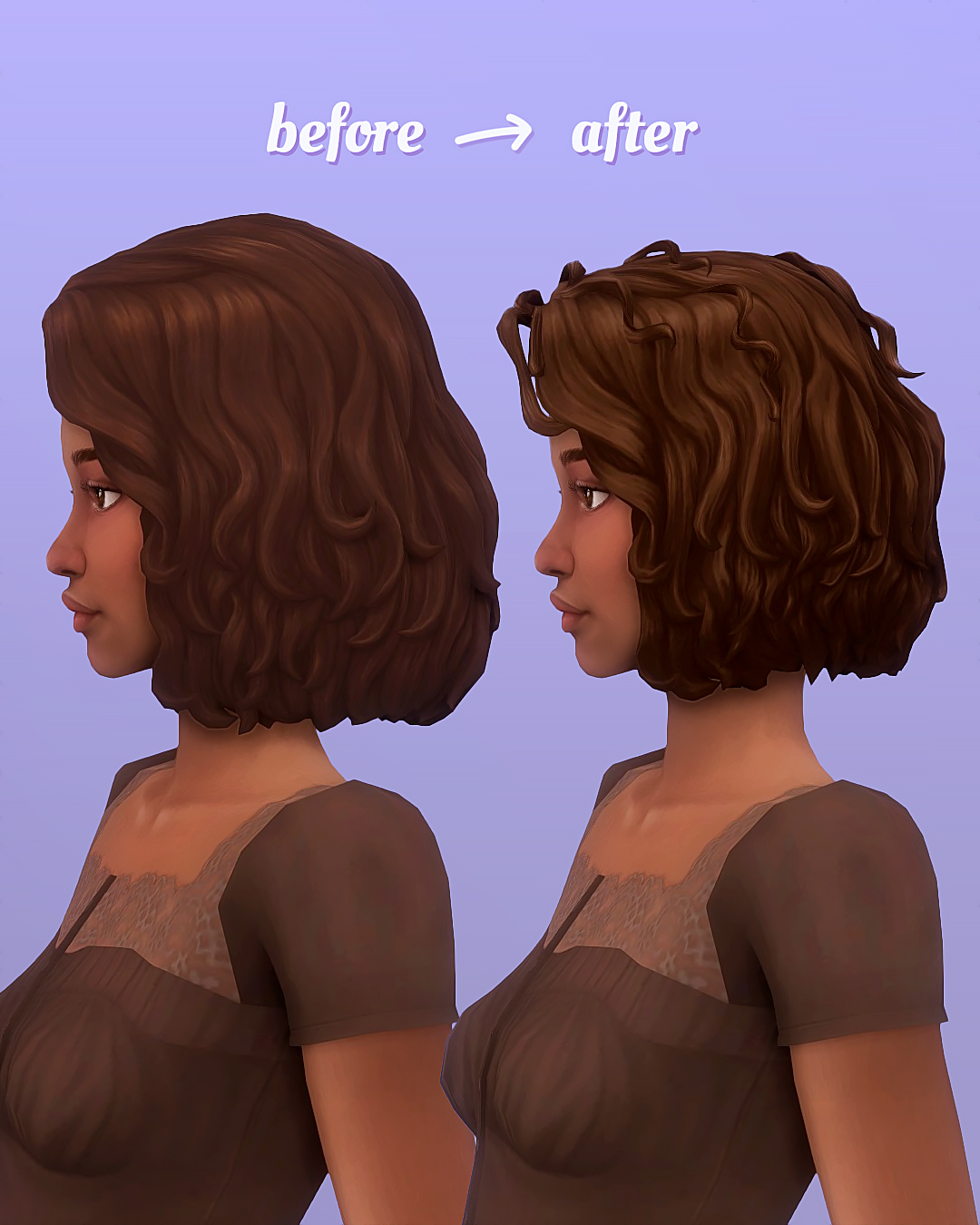 Curly hair refreshed (standalone) - Gallery - The Sims 4 Create a Sim ...