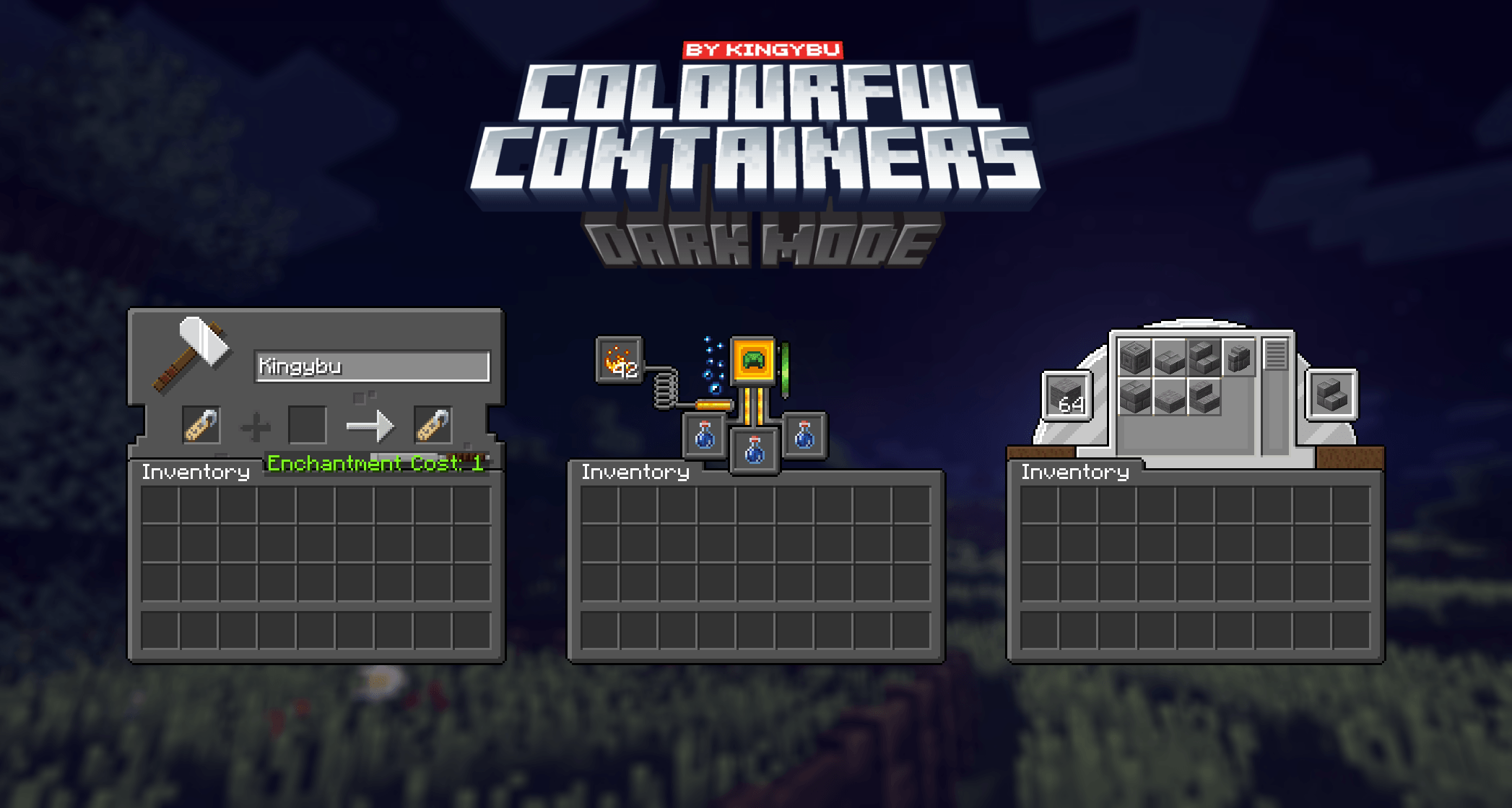 Colourful Containers Dark Mode GUI - Minecraft Resource Packs - CurseForge