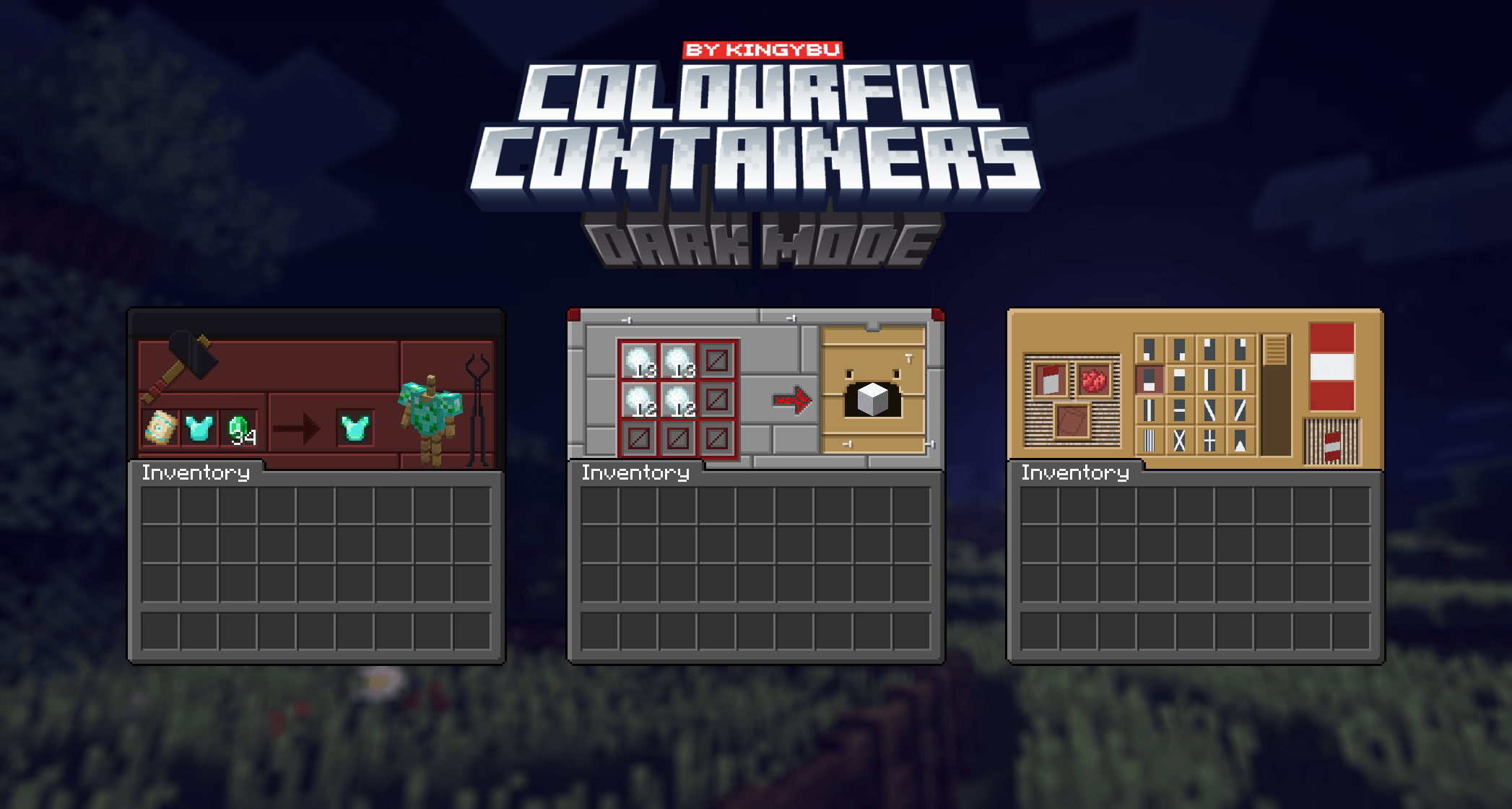 Colourful Containers Dark Mode GUI - Minecraft Resource Packs - CurseForge