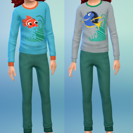 Unisex Child Fish Pajamas Set - The Sims 4 Create a Sim - CurseForge