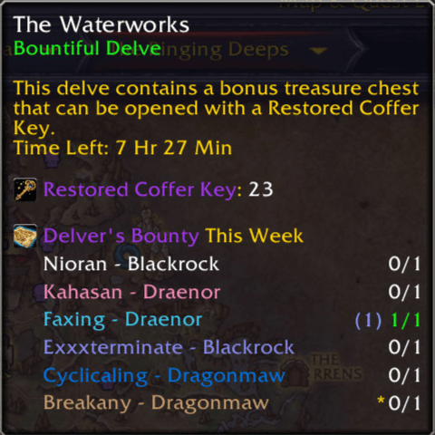 Weekly Delve Maps - Mutli-character Delver's Bounty Tracker - World of ...