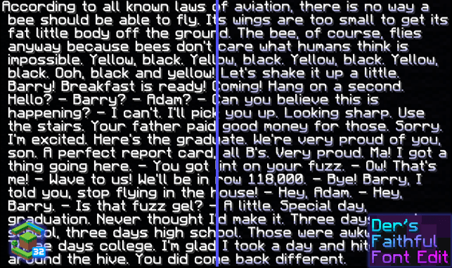 (Der's) Smooth Shaded Font - Faithful 32x - Minecraft Resource Packs ...